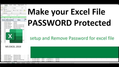 how to create a password protected excel file usbpase
