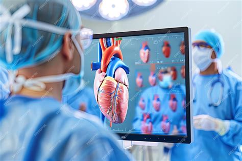 Premium Photo 3d Heart Cardiogram Healthy Heart Monitoring The Heart In The Operating Room