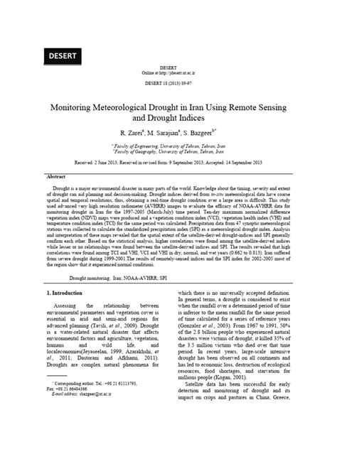 Ndvi Classification Pdf Drought Remote Sensing