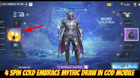 4 Spin Cold Embrace Mythic Draw In Cod Mobile Get Krig 6 Ice Drake