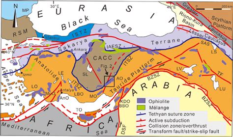 Simplified Tectonic Map Of Anatolia And Its Surroundings Modified