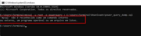 Mysql Não é Reconhecido Como Um Comando Interno Ou Externo Power Bi