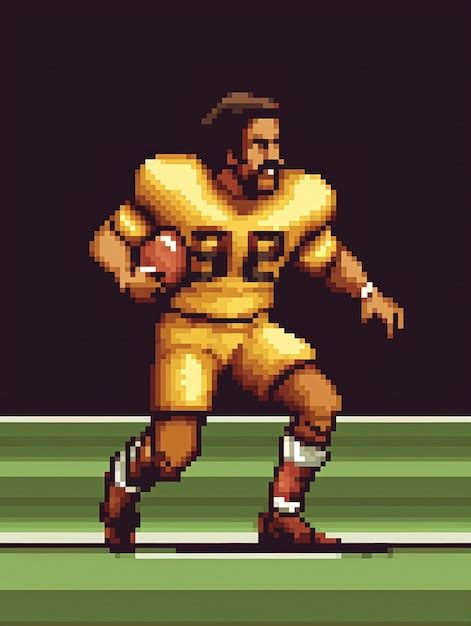 Free Photo 8 Bit Graphics Pixels Scene With Rugby Player