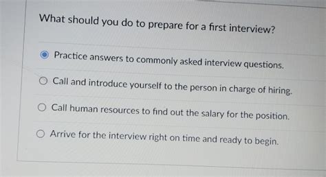 Solved What Should You Do To Prepare For A First Chegg