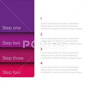 One Two Three Four Steps Progress Bar Label Graphic 93678065