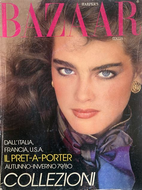 Brooke Shields Covers Harpers Bazaar Magazine Italy January 1980