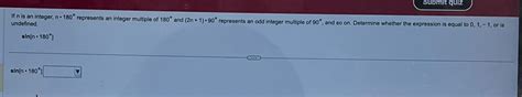 Solved If N Is An Integer N180deg Represents An