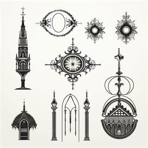 Premium Photo A Close Up Of A Bunch Of Different Types Of Architectural Designs Generative Ai