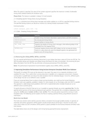 Gate Level Simulation Methodology Improving Gate Level Simulation
