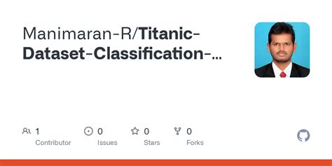 Github Manimaran Rtitanic Dataset Classification Technique