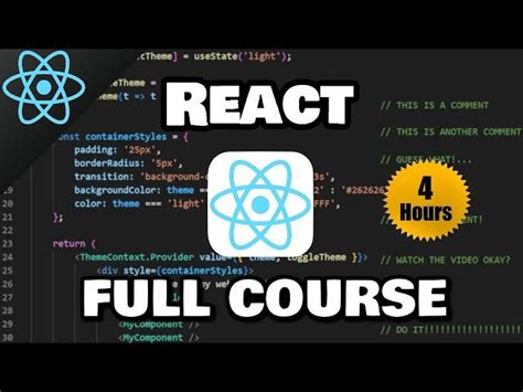 free video react full course beginner s guide to react library 2024