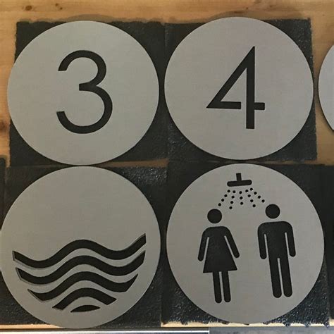 Unisex Restroom Door Sign Metal All Gender Bathroom Sign Male And