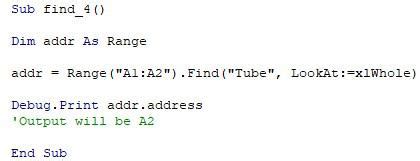 VBA Find Function In Excel GeeksforGeeks