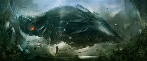 Black Spaceship Digital Wallpaper Science Fiction Ship Digital Art