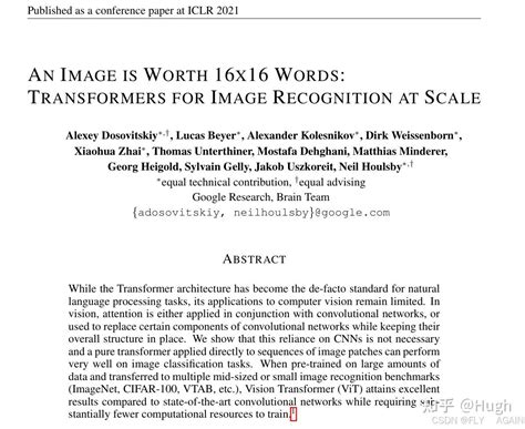 Vision Transformer：开启计算机视觉的新篇章 知乎