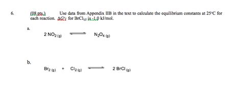 Use Data From Appendix Iib In The Text To Calculate