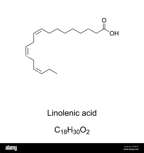 Linolenic Acid Polyunsaturated Omega 3 Essential Fatty Acid Chemical