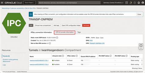 Connect On Premises To Oci Using An Ipsec Vpn With Hub And Spoke Vcn