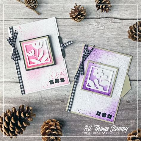 Stampin Up Uk Floral Squares Dies Cards In 2022 Floral Squares Fancy