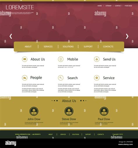 Website Template With Abstract Header Design Stock Vector Image Art Alamy