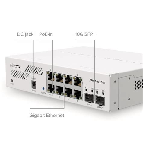 Mikrotik Css610 8g 2s In Cloud Smart Switch 8 Port Gigabit Ethernet 2 Port 10g Sfp Poe In