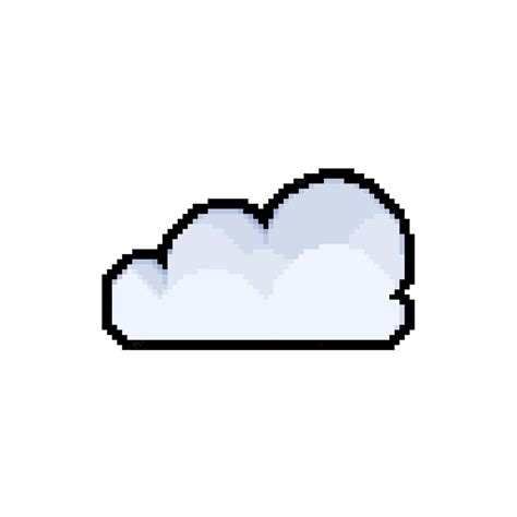 Premium Vector Single Cloud In Pixel Art Style