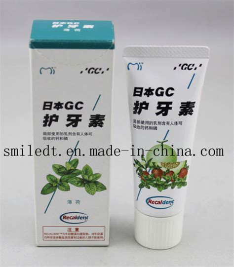 China Gc Mousse de Dente Creme contendo Recaldent tópica CPP ACP Compre Creme de dente em pt