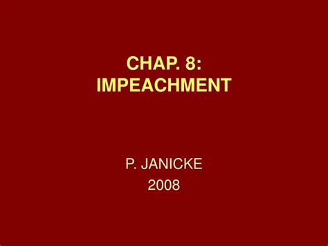 Ppt Chap 8 Impeachment Powerpoint Presentation Free Download Id