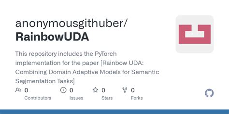 github anonymousgithuber rainbowuda this repository includes the