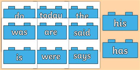 Cursive Year 1 Common Exception Words On Bricks Twinkl