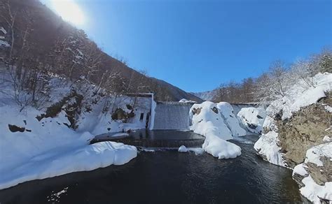 360空撮白銀のピョウタンの滝 新発見絶景北海道見たことのない景色