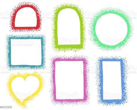 점으로 만든 손으로 그린 다른 벡터 프레임의 집합입니다 컬러 테두리의 컬렉션입니다 0명에 대한 스톡 벡터 아트 및 기타 이미지 0명 개 공란 Istock