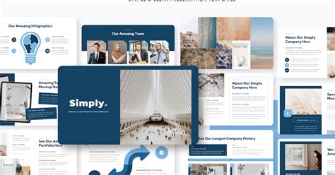 Просто простой шаблон Powerpoint для бизнеса Шаблоны презентаций Включая минимальный и