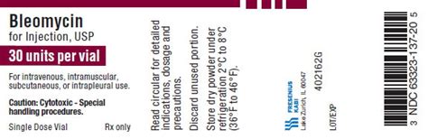 Bleomycin Package Insert Prescribing Information Moa