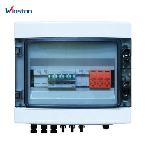 winston ip65 2 in 2 out 2 strings 15a 500v dc solar pv array combiner