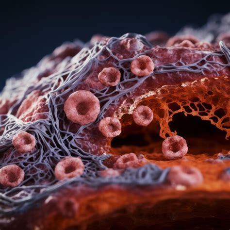 Premium Ai Image A Close Up View Of The Inside Of A Blood Vessel