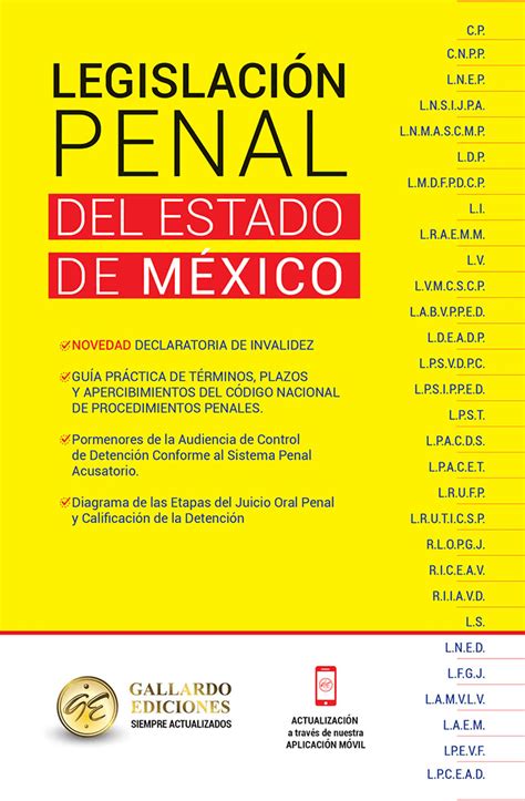 LegislaciÓn Penal Del Estado De MÉxico Especializada Librerías Gandhi
