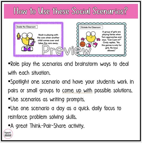 Social Scenario Problem Solving Cards Made By Teachers