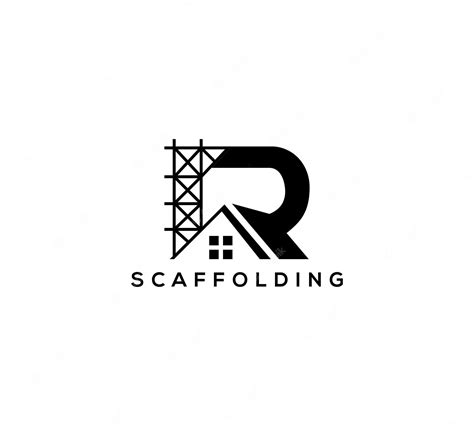 Premium Vector R Scaffolding Logo Design