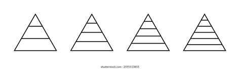 Triangular Charts Separated By Hierarchy Pyramid Stock Vector Royalty Free 2595113855
