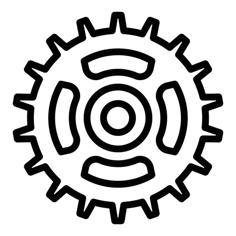 Bike Gear Wheel Icon Outline Vector Motor Part 15101701 Vector Art At