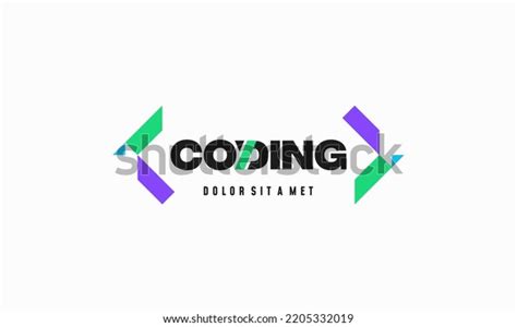 Coding Logo Designs Template Modern Code Stock Vector Royalty Free