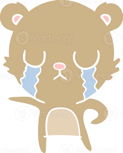 Crying Flat Color Style Cartoon Bear 45301812 Png