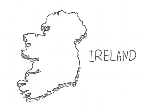 Hand Drawn Of Ireland 3d Map On White Background 10368442 Vector Art At Vecteezy