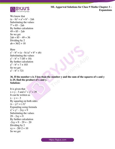 Ml Aggarwal Solutions For Class 9 Chapter 3 Expansions Download Free Pdf