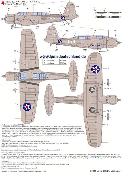 Vought Sb U Vindicator Techmod Decals