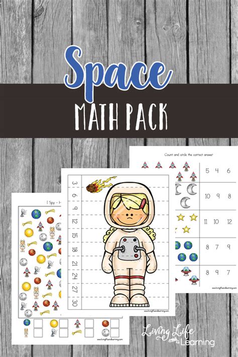 Space Math Pack For Preschool And Kindergarten
