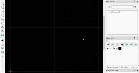 工人寺 LibreCAD 開啟左側停靠工具窗 Dock Widgets