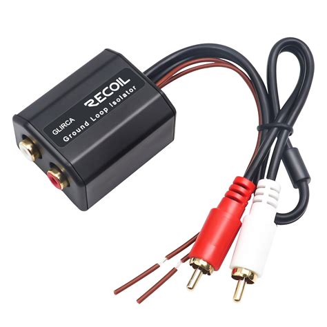 Gli35 Ground Loop Noise Isolator For Car Audio Home Pc Stereo System With 3 5mm Audio Cable
