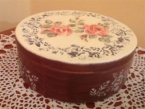 Купить Шкатулка для хранения круглая Английские розы коричневый шкатулка для хранения